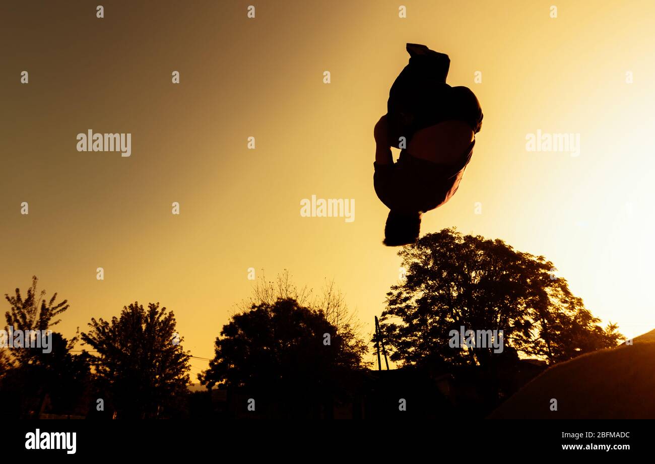 Flip backflip flying freedom hi-res stock photography and images - Alamy