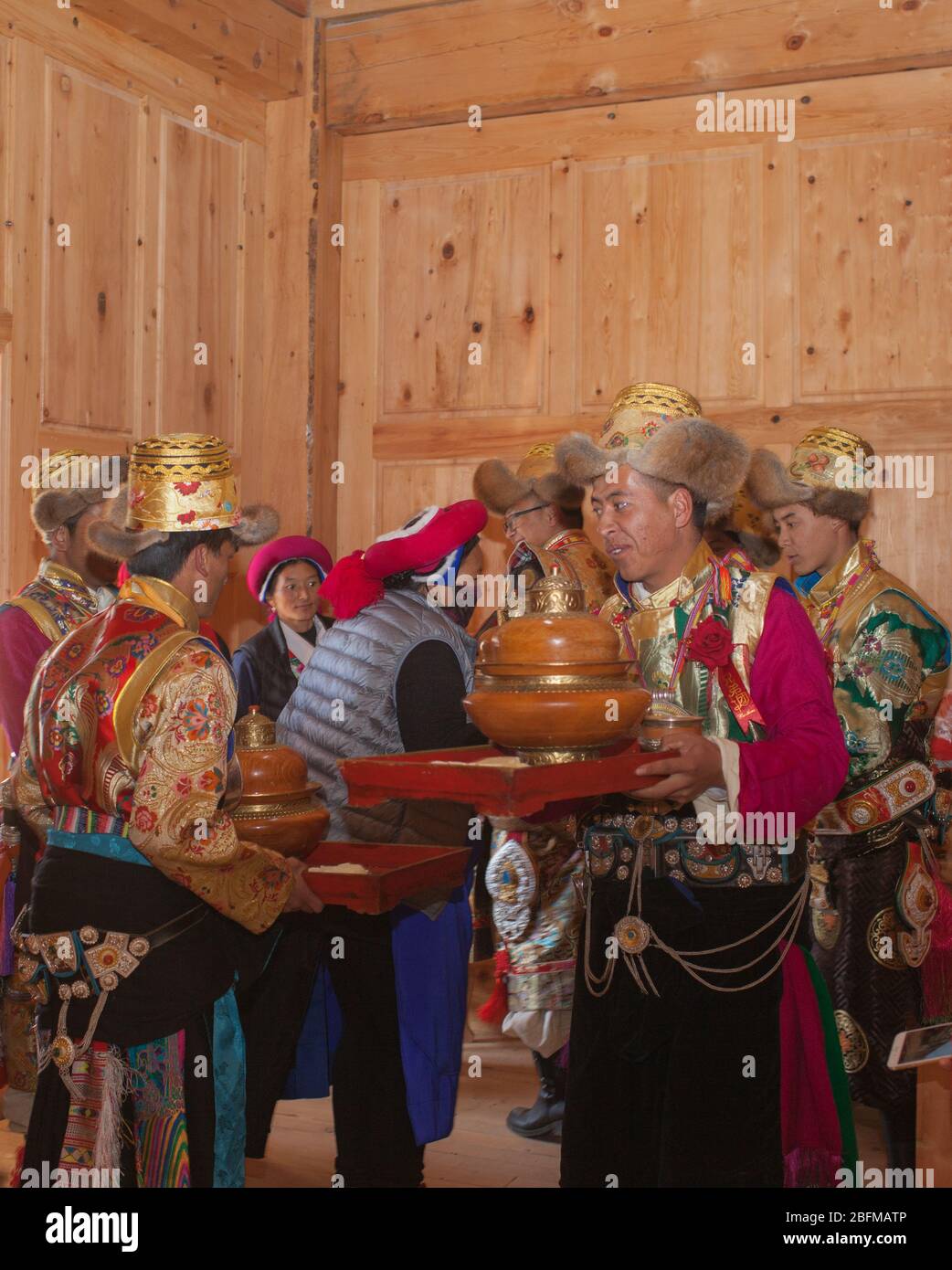 Buddhist marriage feast. Shangri La China 2019 Stock Photo - Alamy