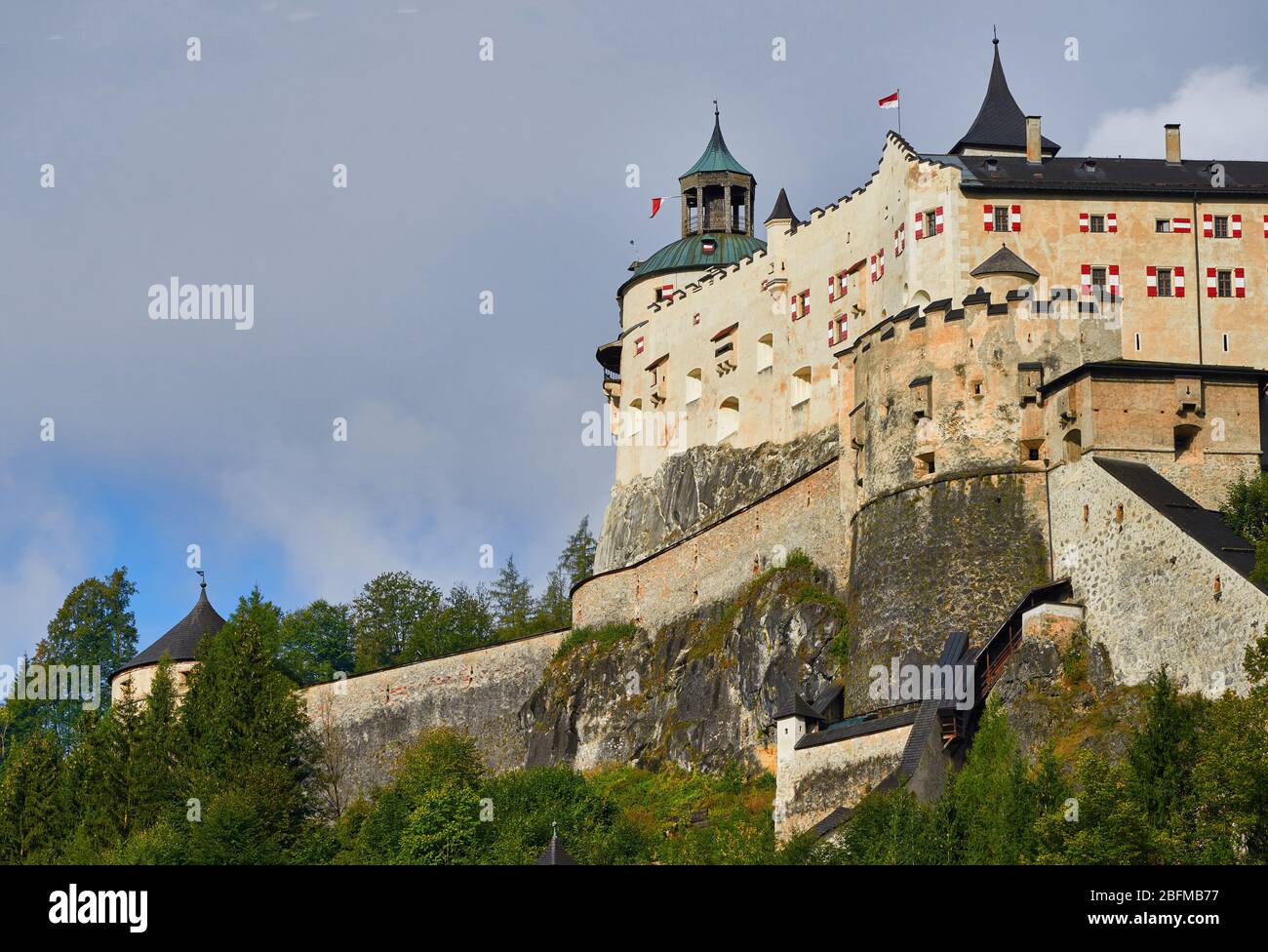 View on Hohenwerfen castle, Austria Stock Photo - Alamy