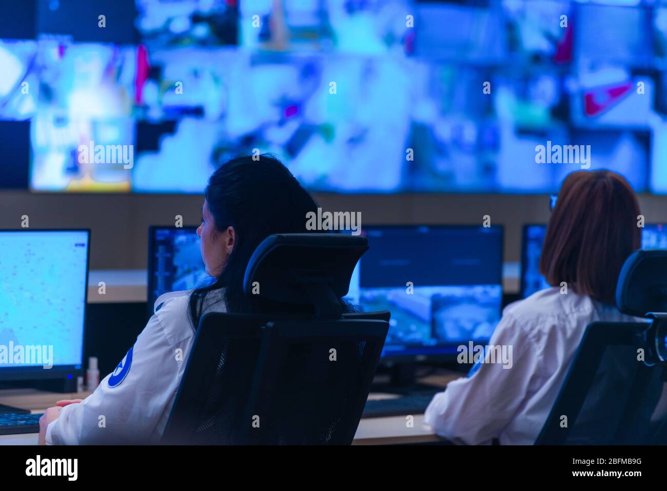 Team working on the System Control Room, Technical Operator Works at ...