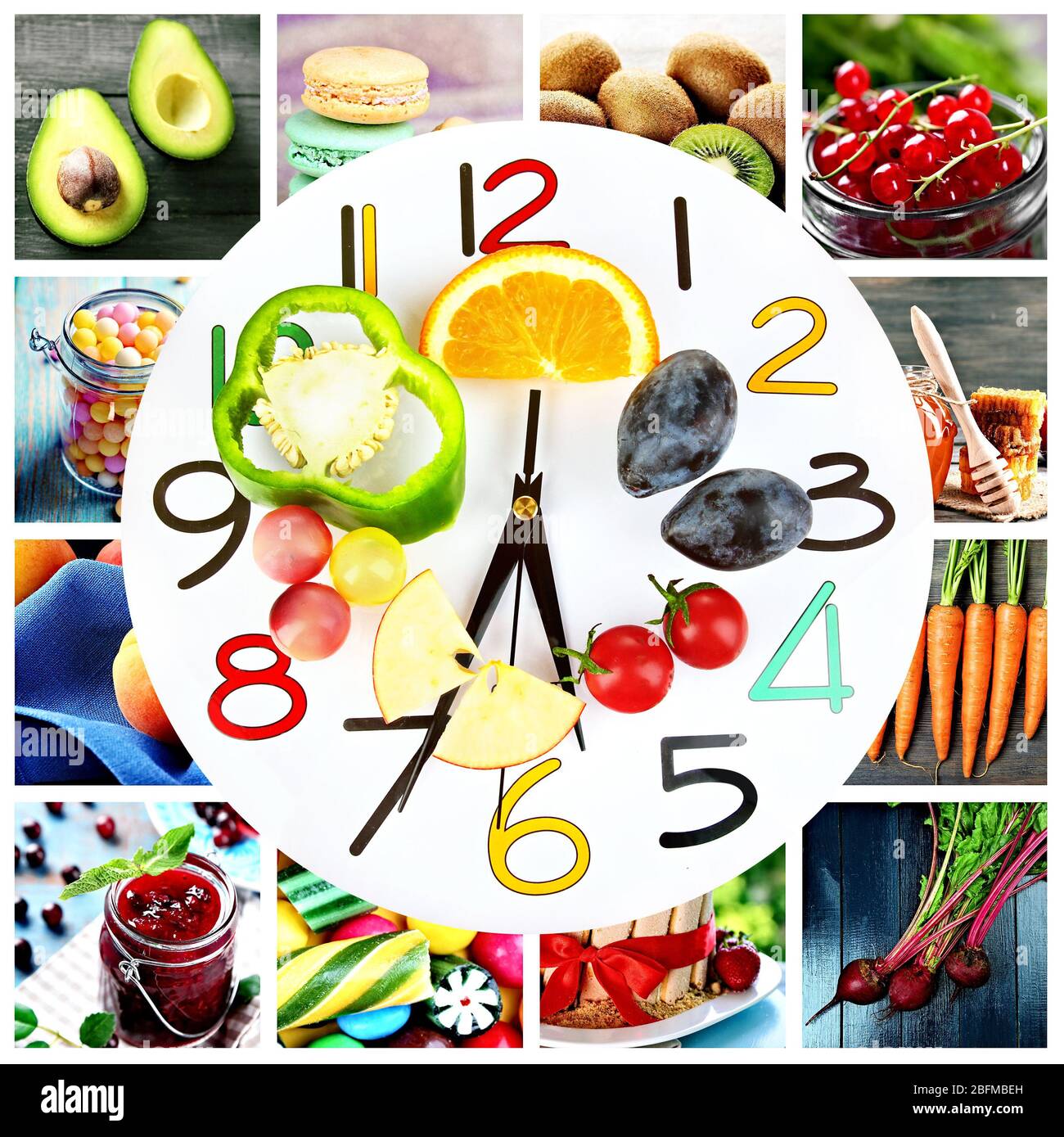 Food clock Cut Out Stock Images & Pictures - Alamy