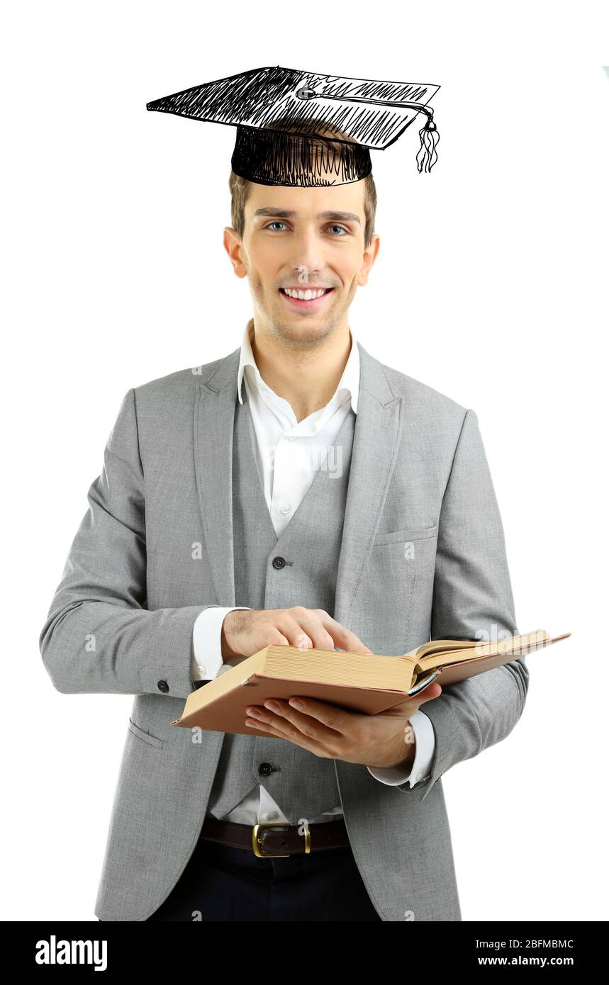 Man graduation cap book hi-res stock photography and images - Alamy