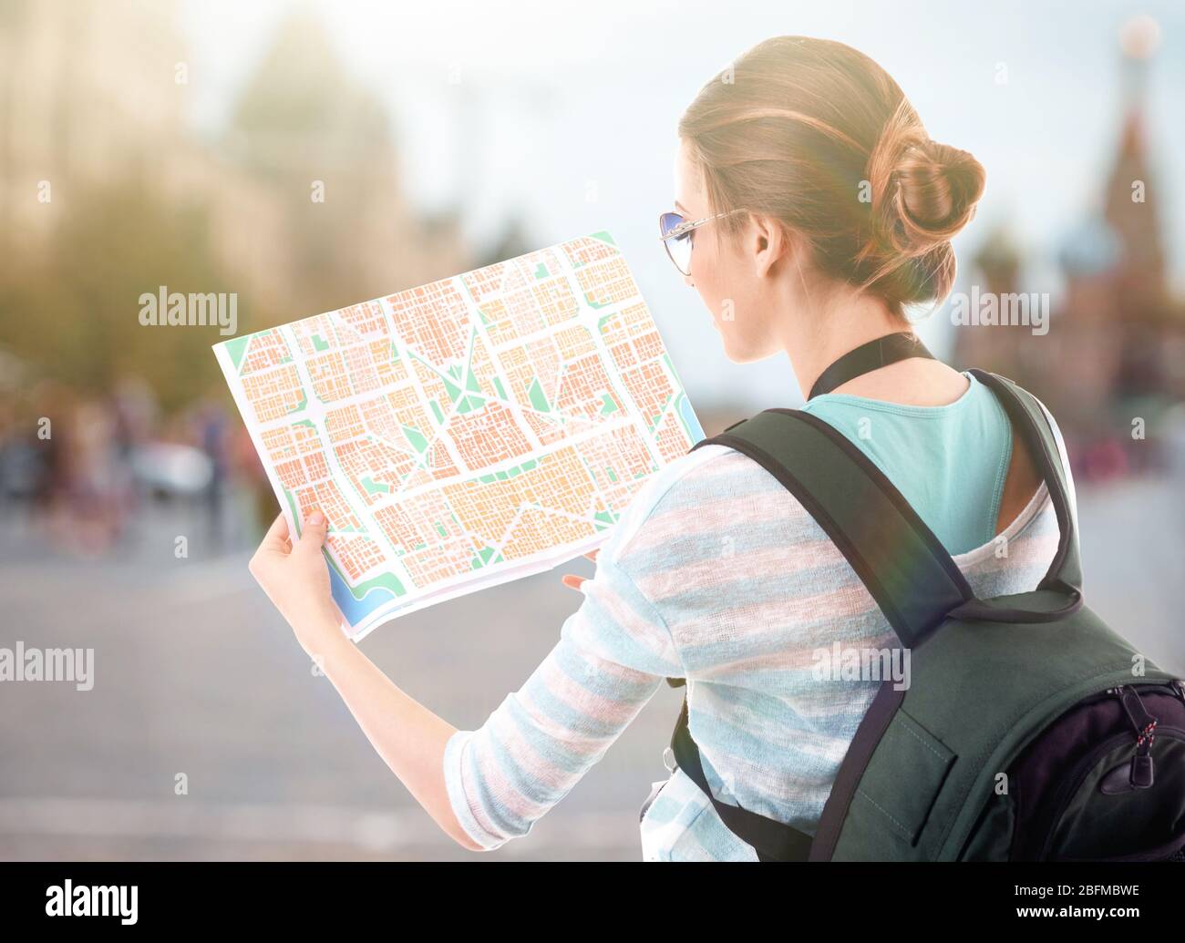 Woman map road signs hi-res stock photography and images - Alamy