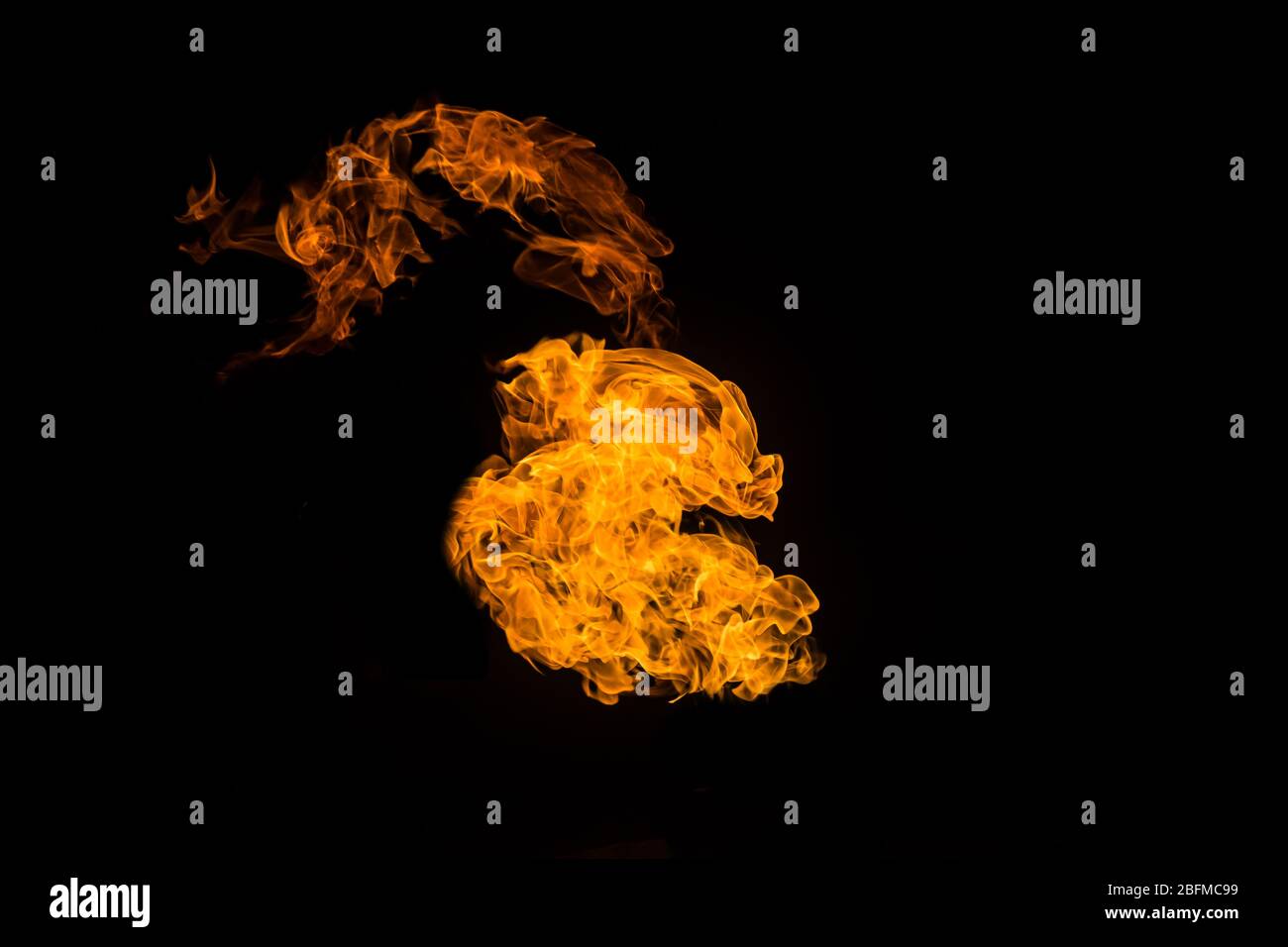 Fire on black background. Fiery patterns. Burning flame. Blazing fire ...
