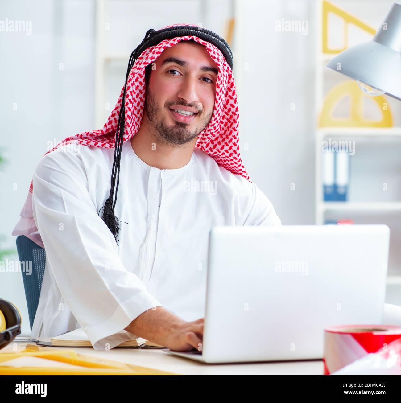 The arab engineer working on new project Stock Photo - Alamy