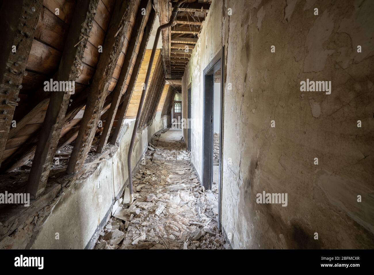 Urbex Exploration, Abandoned old house, Limburg, Netherlands Stock ...