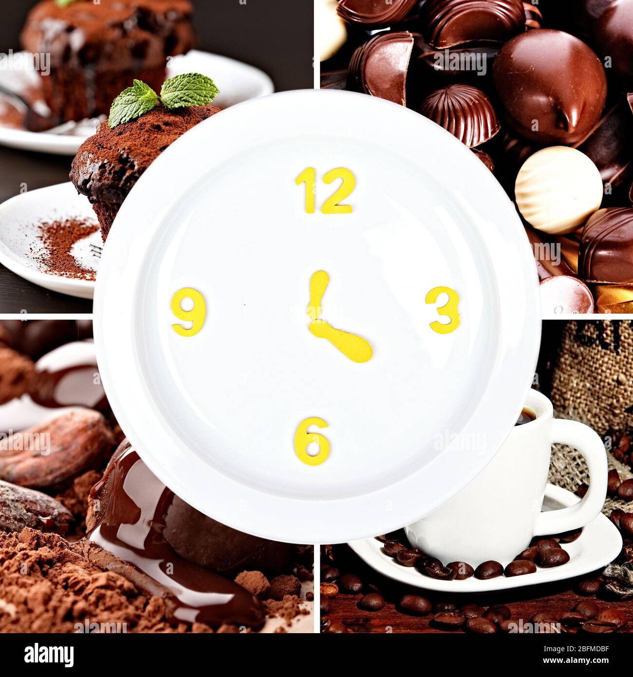 Food clock. Healthy food concept Stock Photo - Alamy