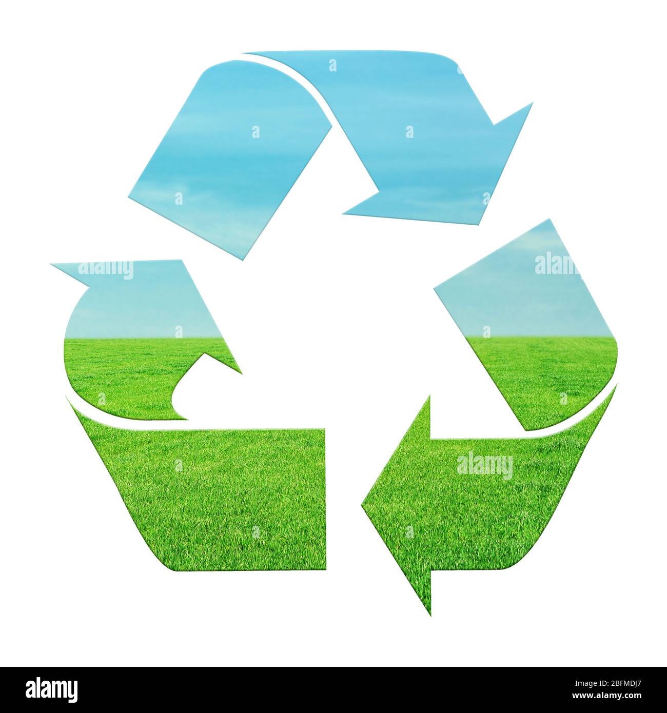Three recycling arrows isolated on white, recycle concept Stock Photo ...