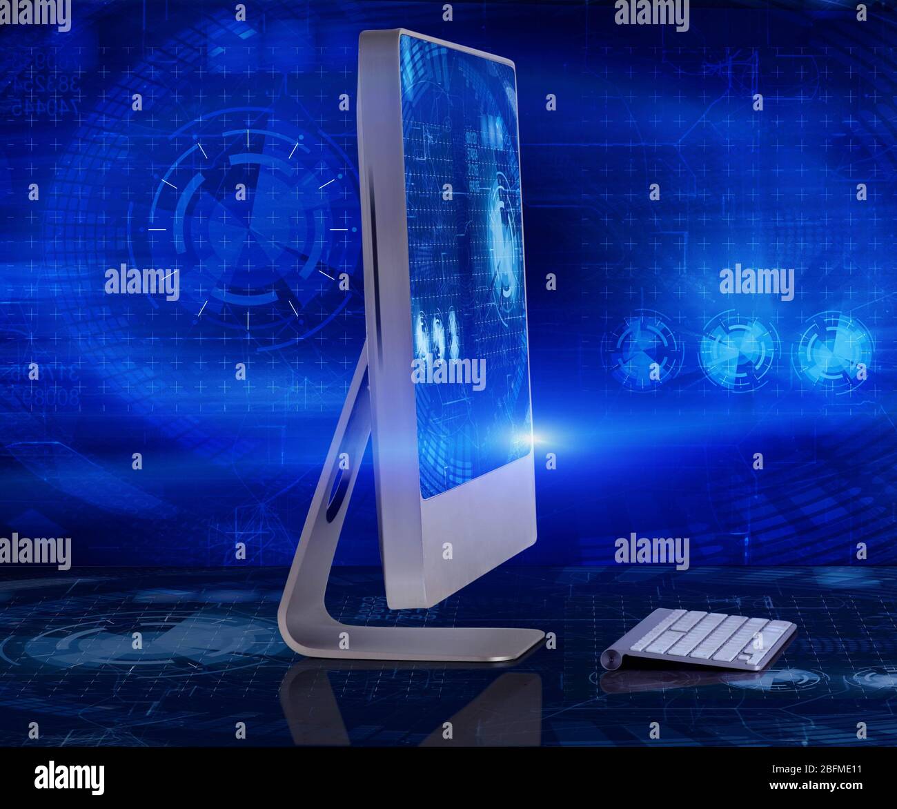The computer screen in business concept Stock Photo - Alamy