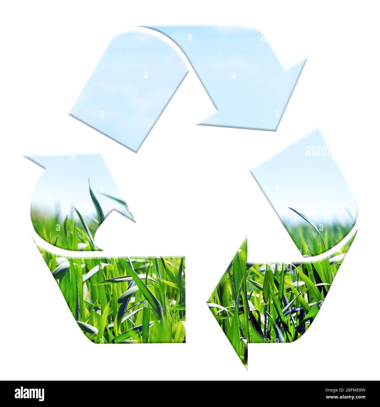 Three recycling arrows isolated on white, recycle concept Stock Photo ...