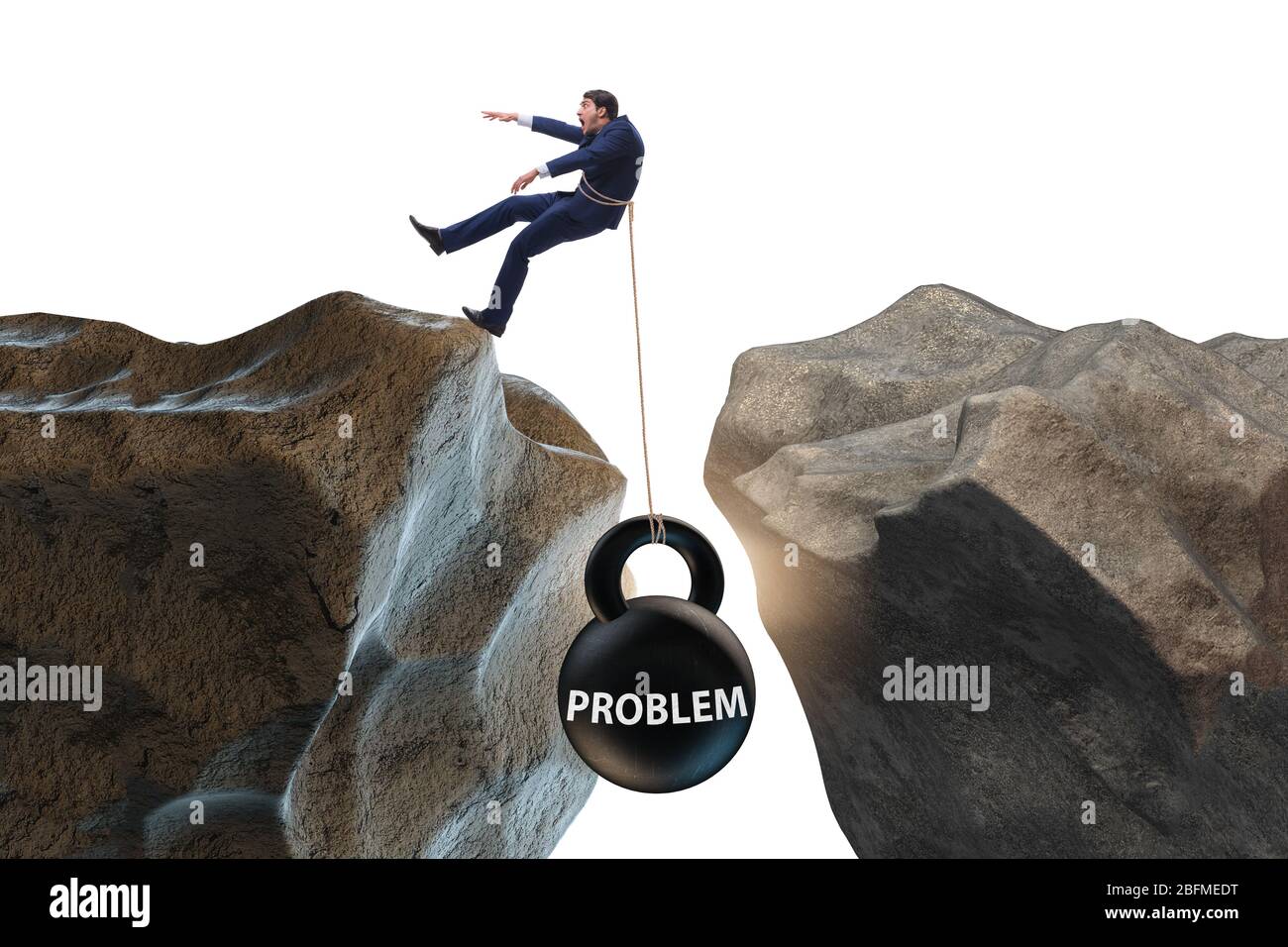 The concept of problem with businessman Stock Photo - Alamy