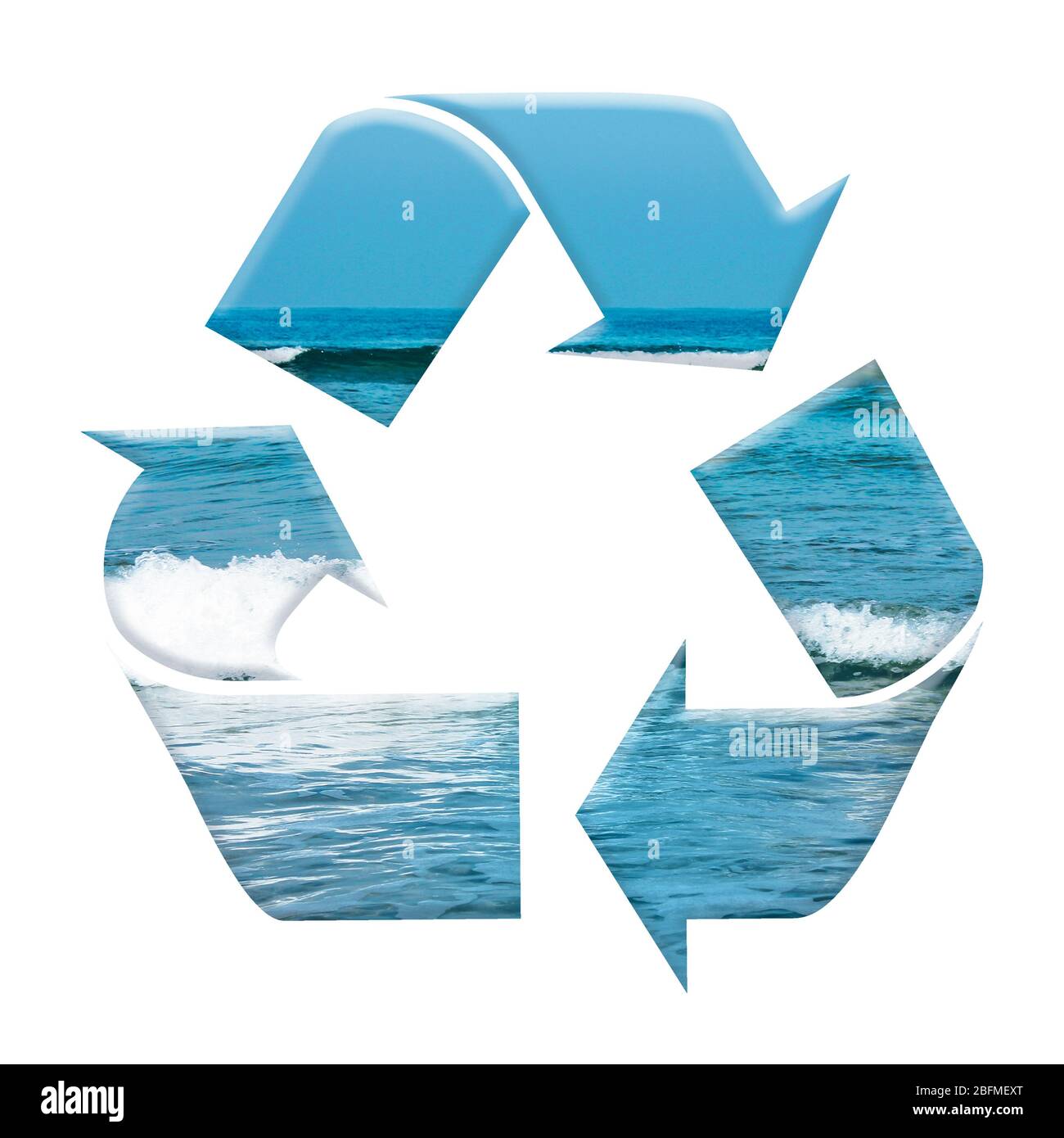 Three water arrows isolated on white, recycle concept Stock Photo - Alamy