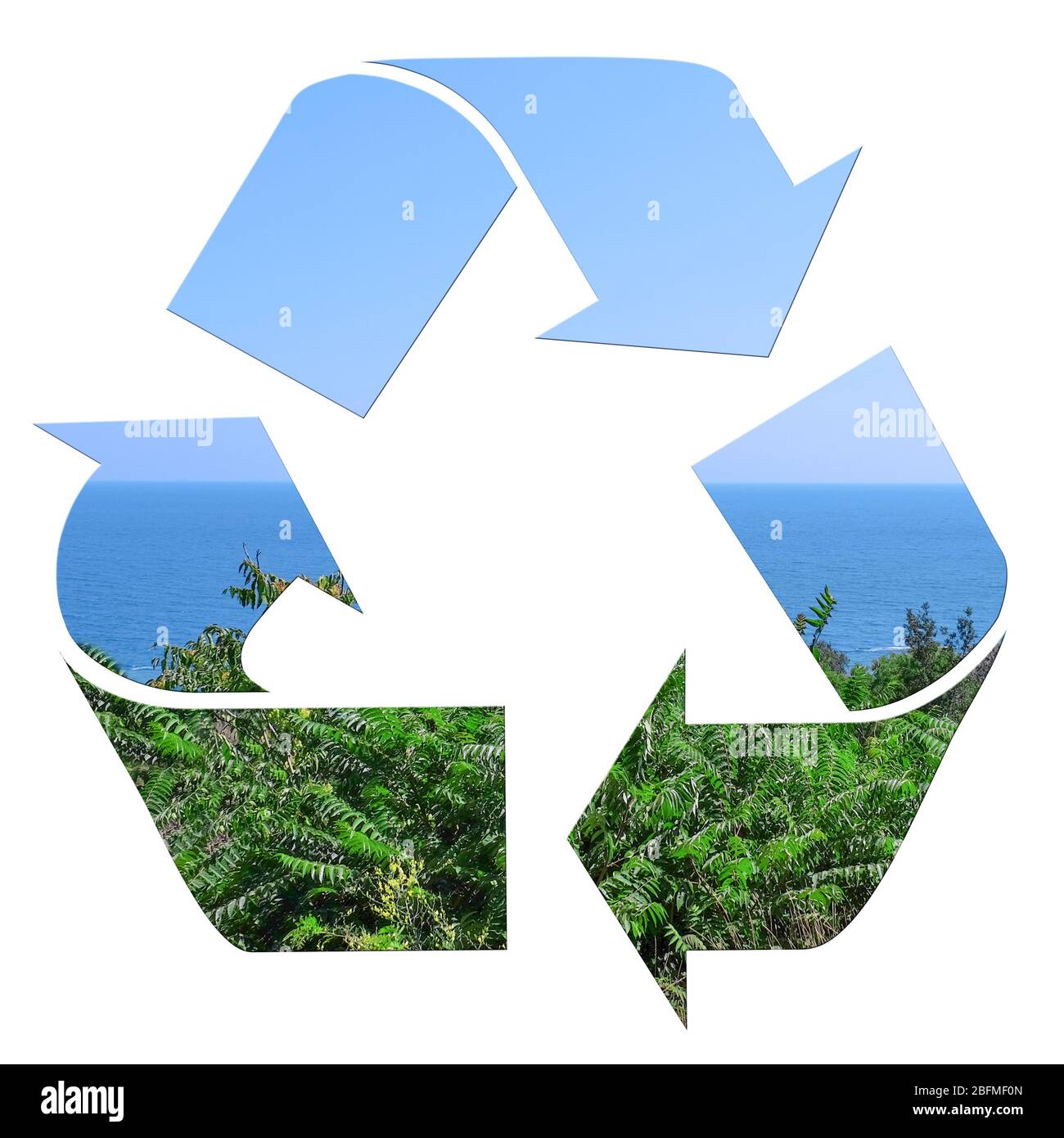 Three recycling arrows isolated on white, recycle concept Stock Photo ...