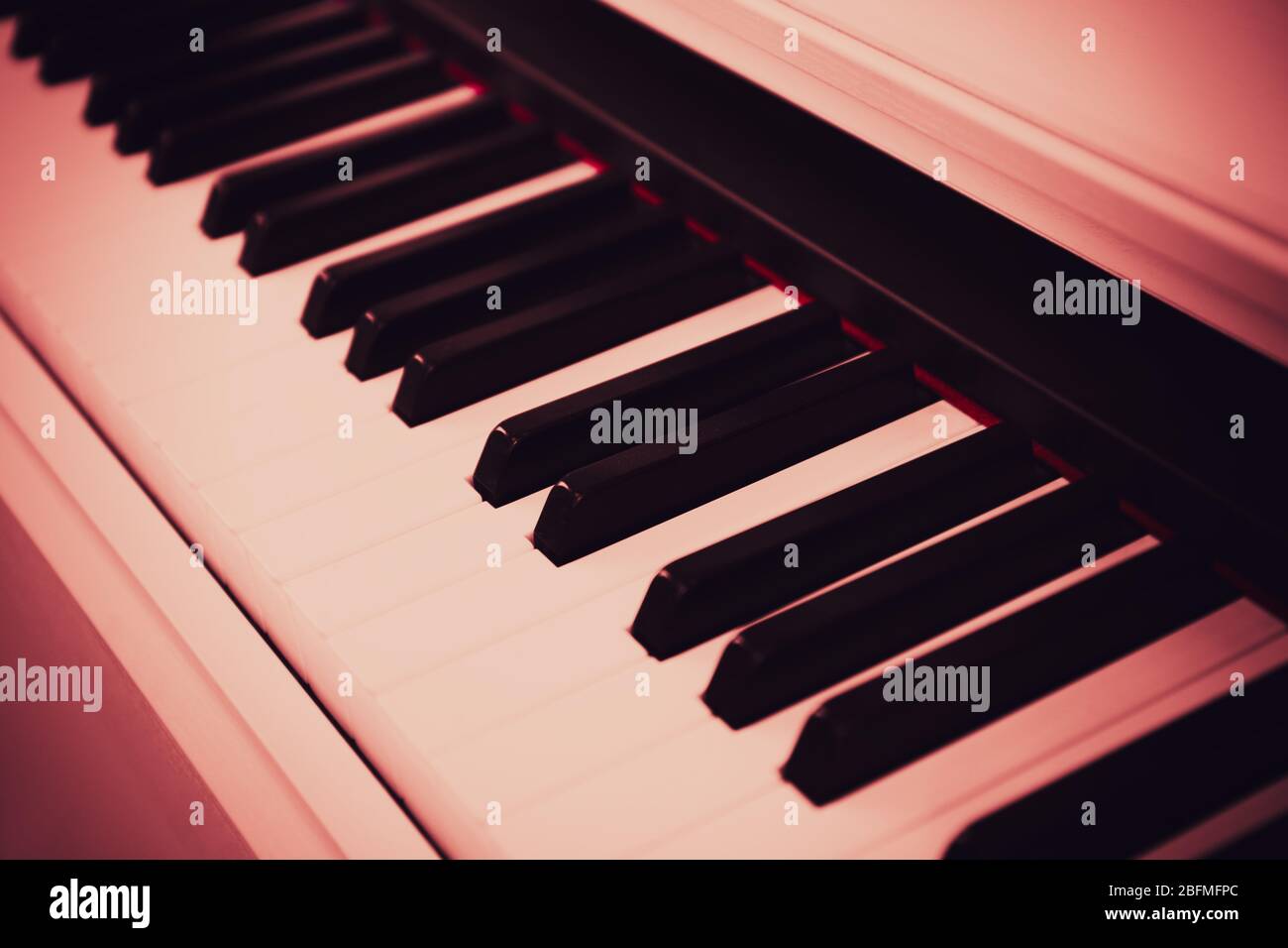 Piano keyboard close up Stock Photo - Alamy