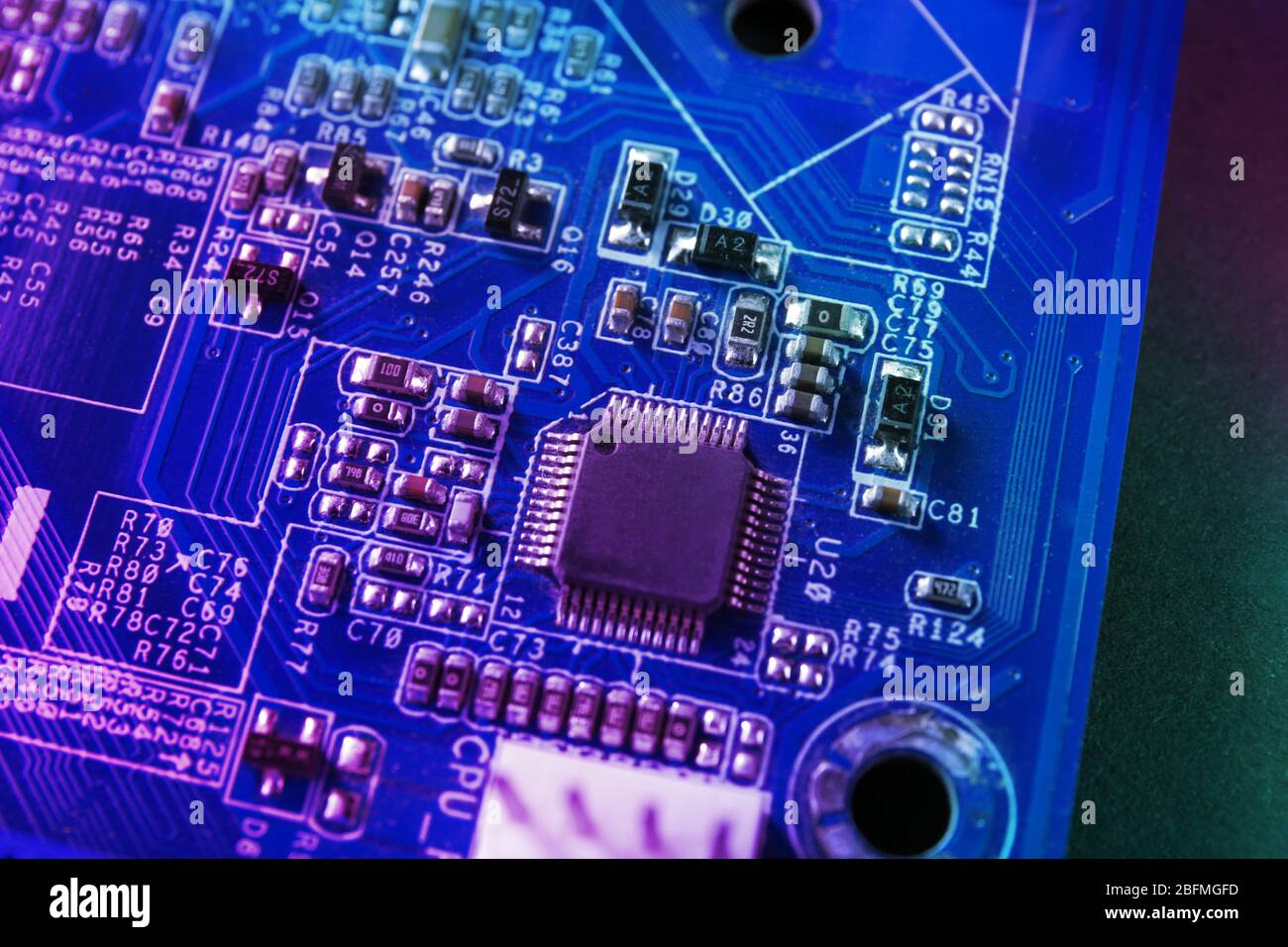 Electronic circuit board, close up Stock Photo - Alamy