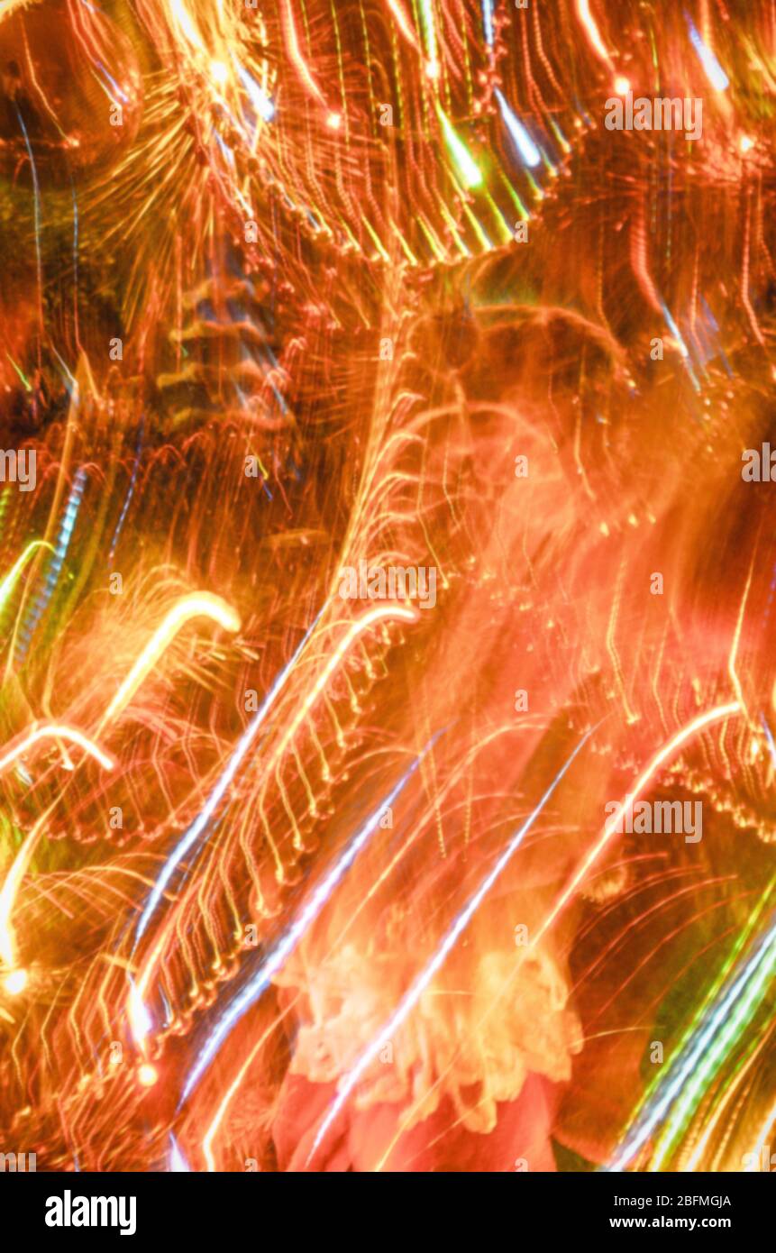 Blurred background of night bokeh concert. Stage lights on concert ...