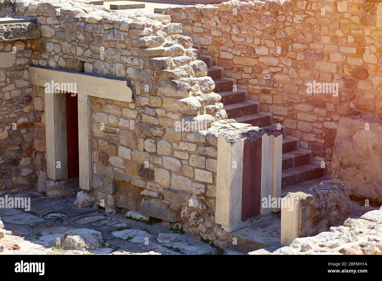 Ruins of the palace of Knossos. Famous archaeological attraction. The ...