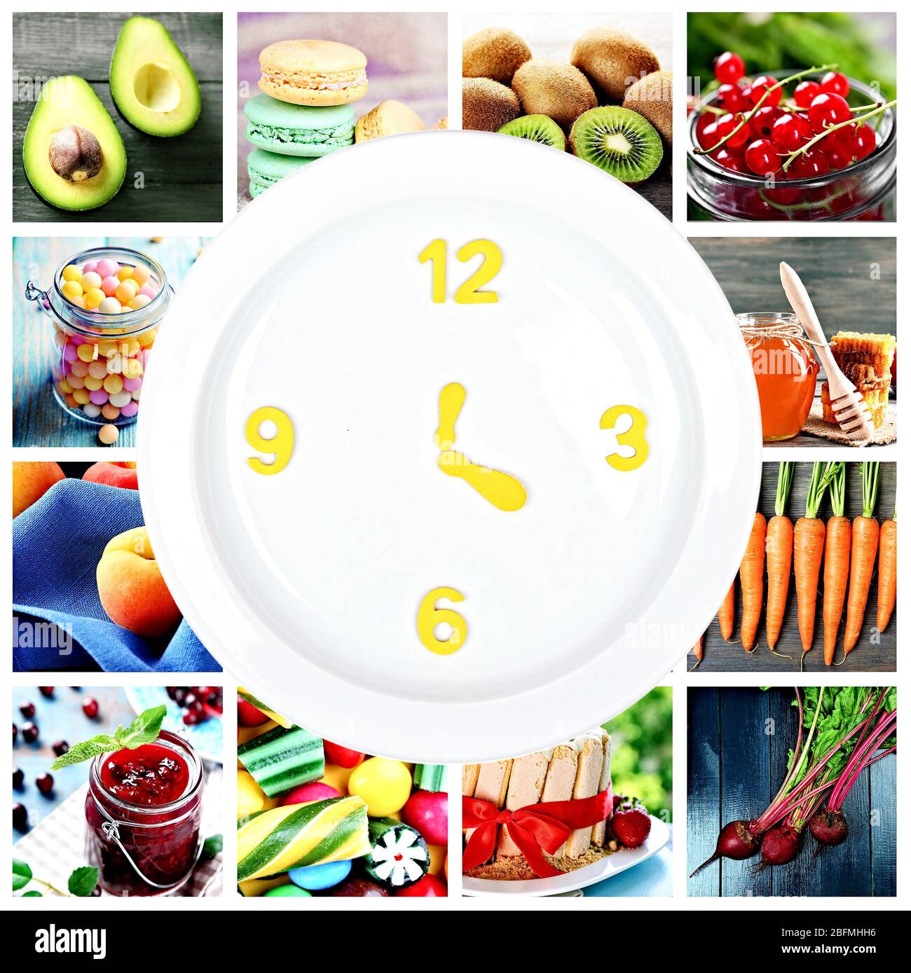 Food clock Cut Out Stock Images & Pictures - Alamy