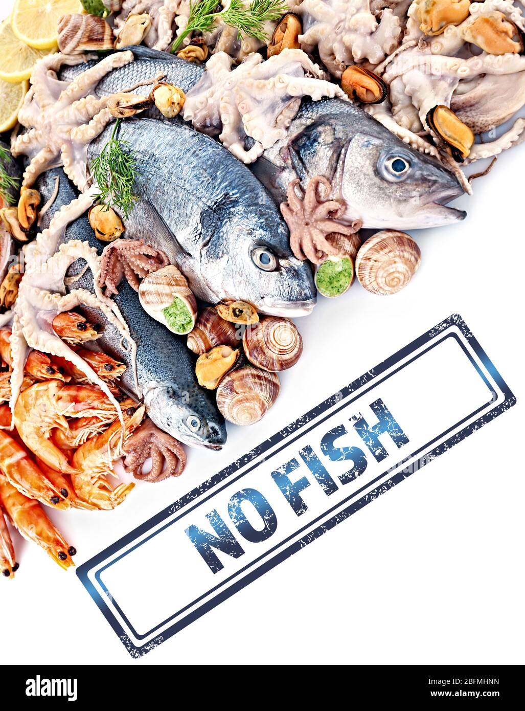 Sign no shellfish hi-res stock photography and images - Alamy