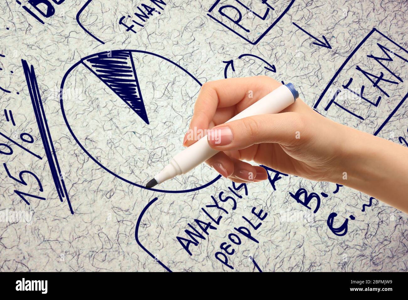 Hand writing on screen, close-up Stock Photo - Alamy