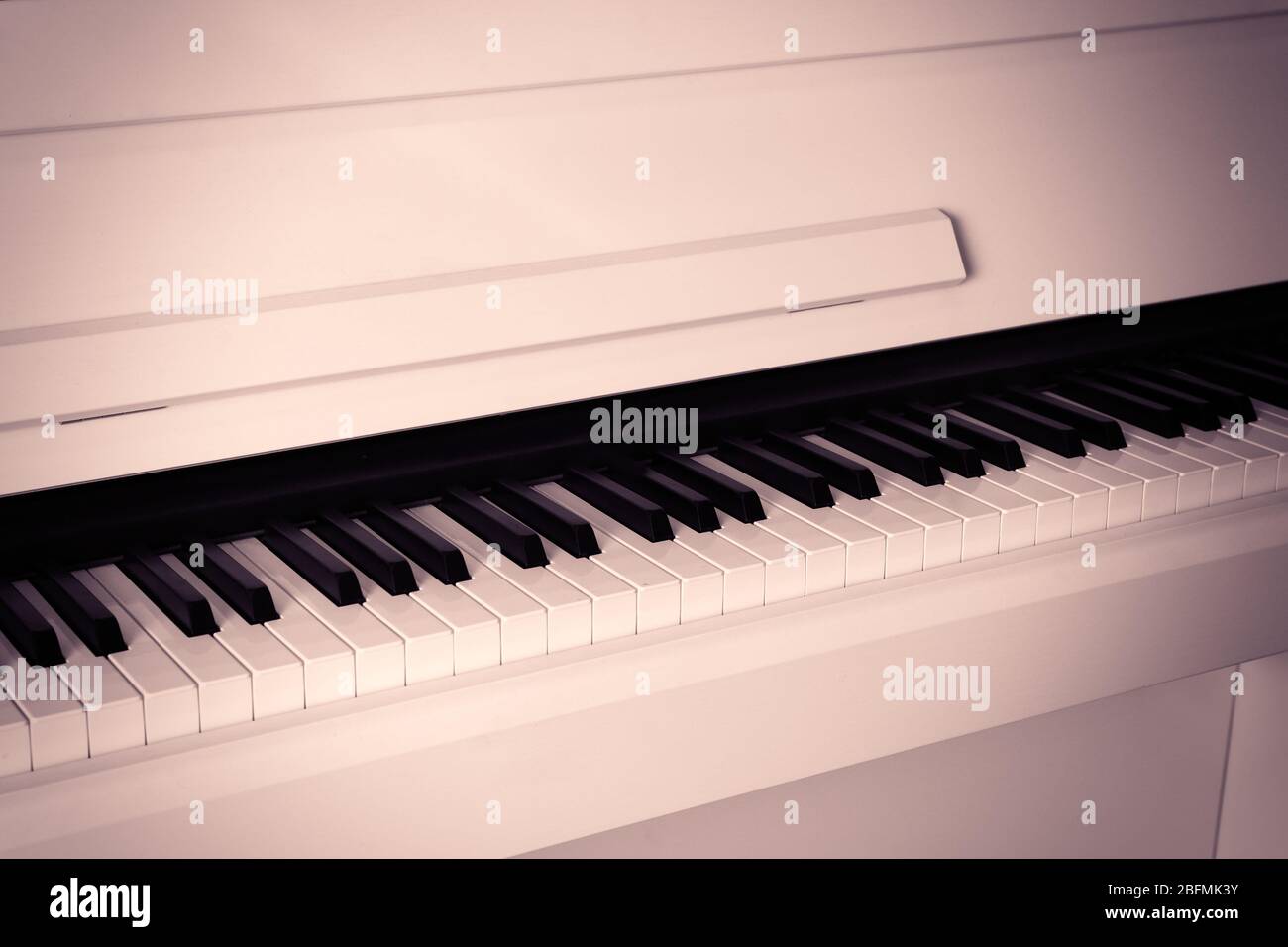 Piano keyboard close up Stock Photo - Alamy