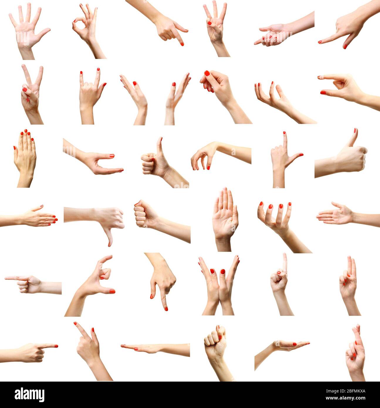 Set of female hands hi-res stock photography and images - Alamy