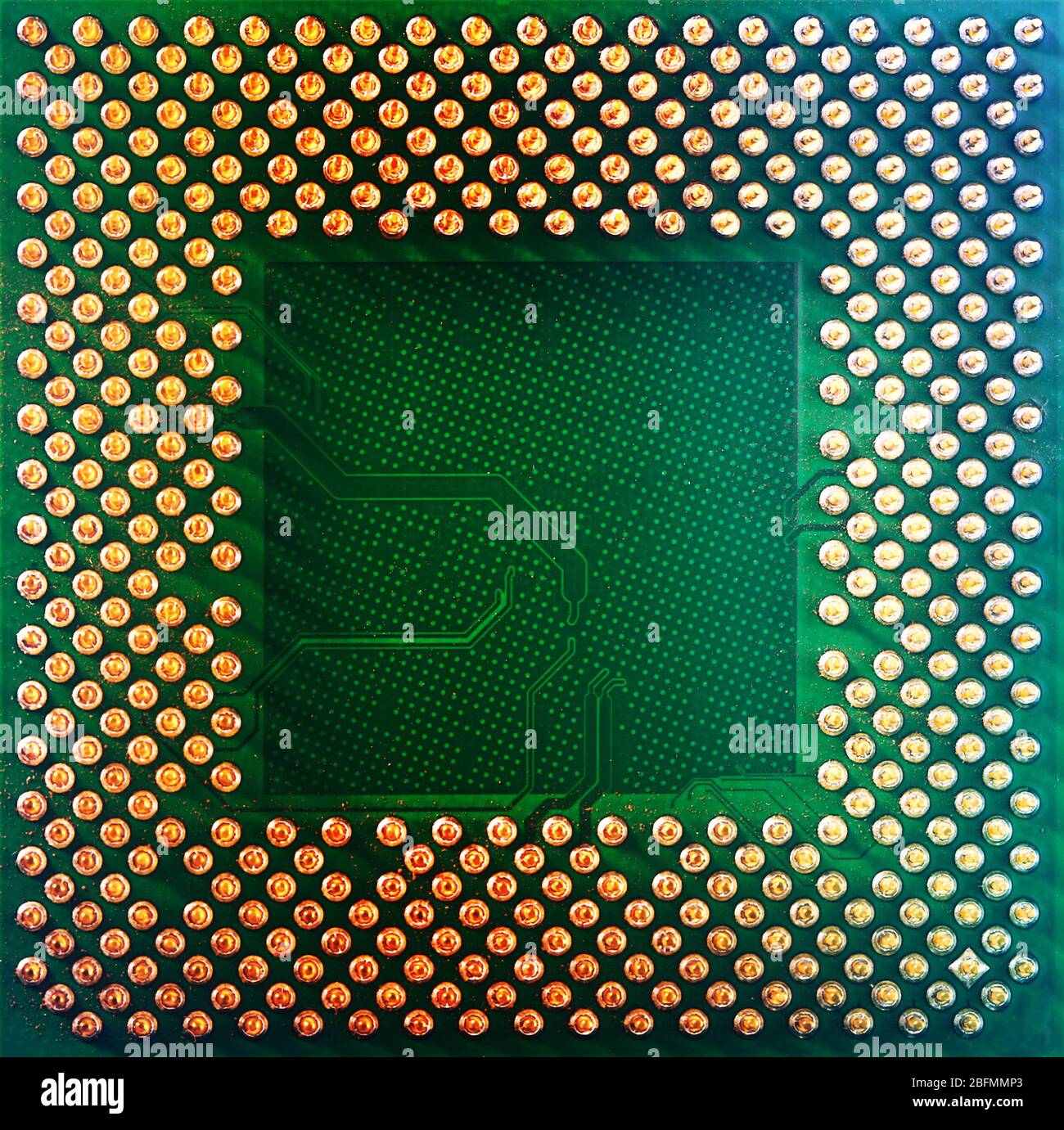 Electronic circuit board with processor, close up Stock Photo - Alamy