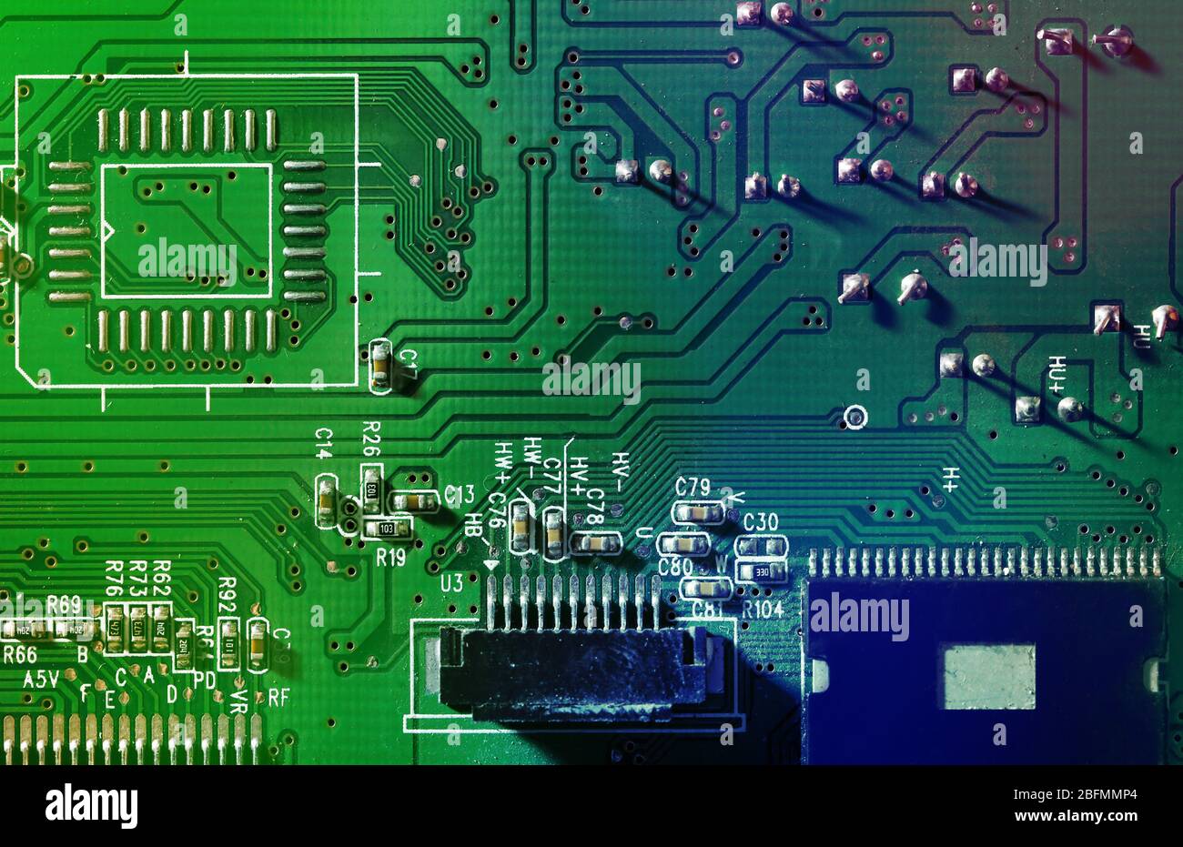 Electronic circuit board, close up Stock Photo - Alamy