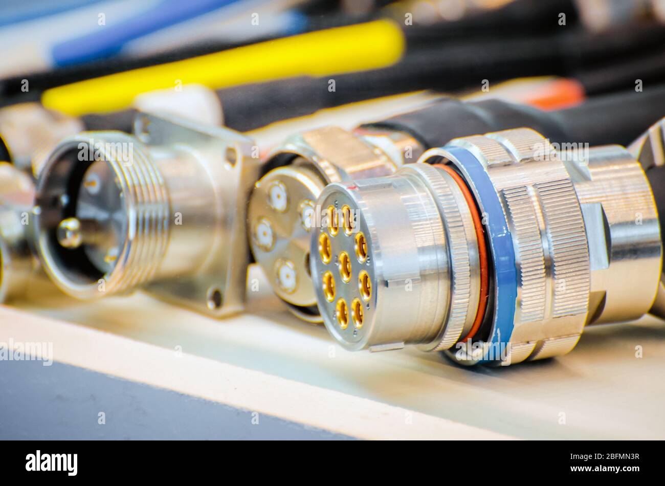 Cable and electric, with various connecting couplings Stock Photo - Alamy