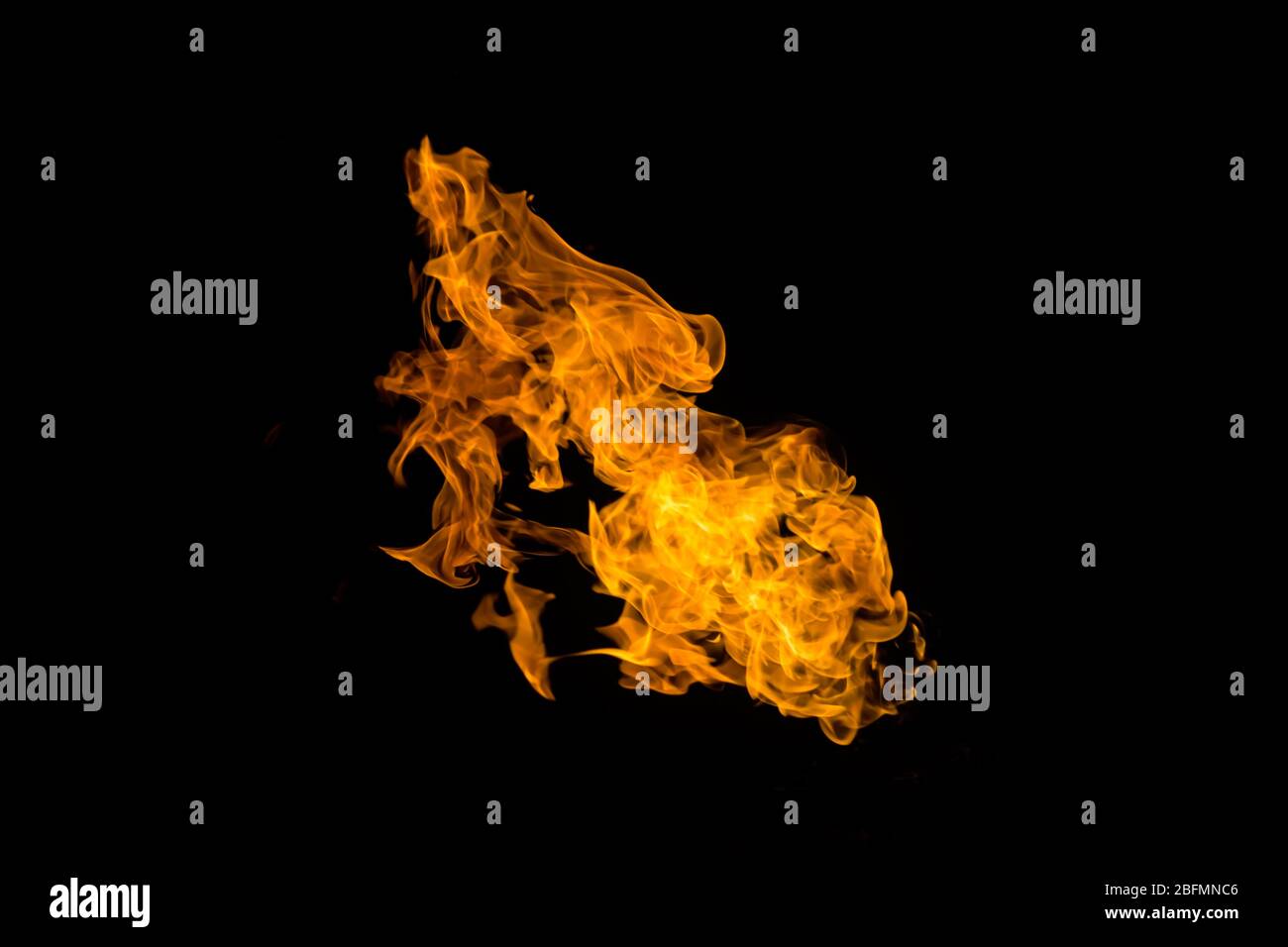 Fire patterns. Flames on a black background. Fiery patterns. Burning ...