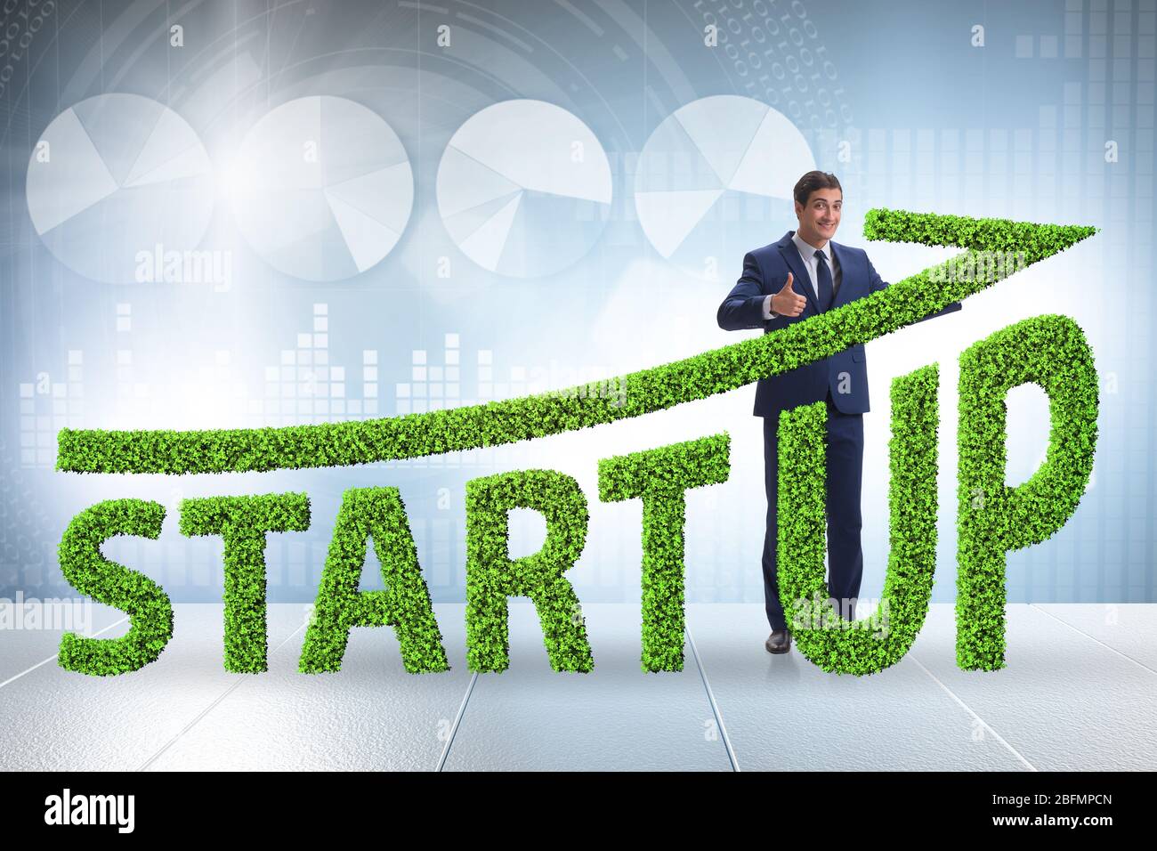 The concept of green start-up and venture capital Stock Photo - Alamy