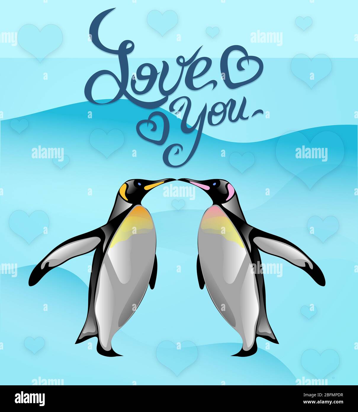 Animated Penguins In Love