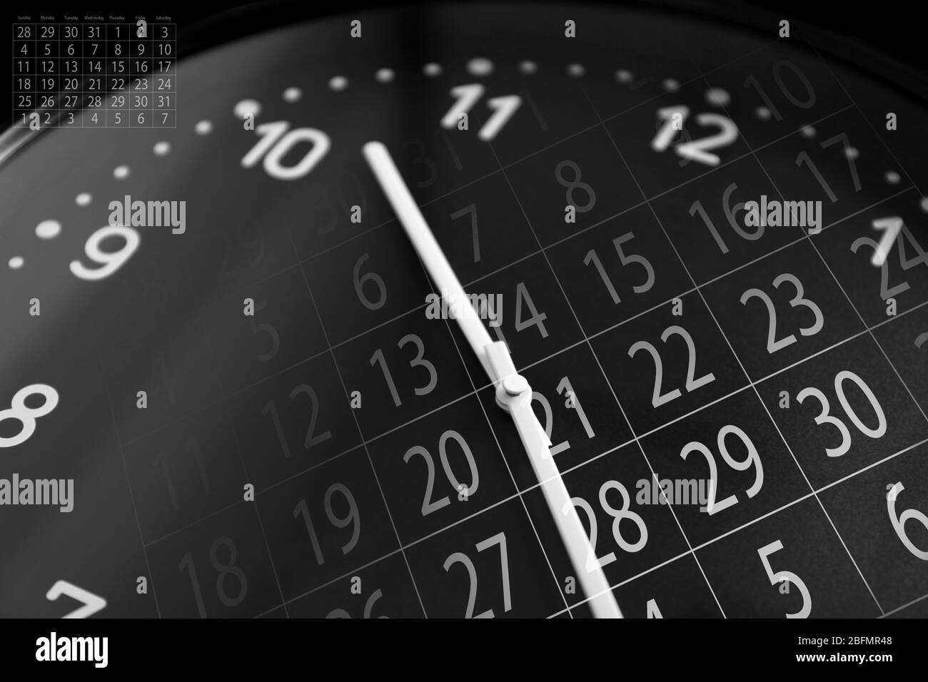 Clock face calendar page hi-res stock photography and images - Alamy