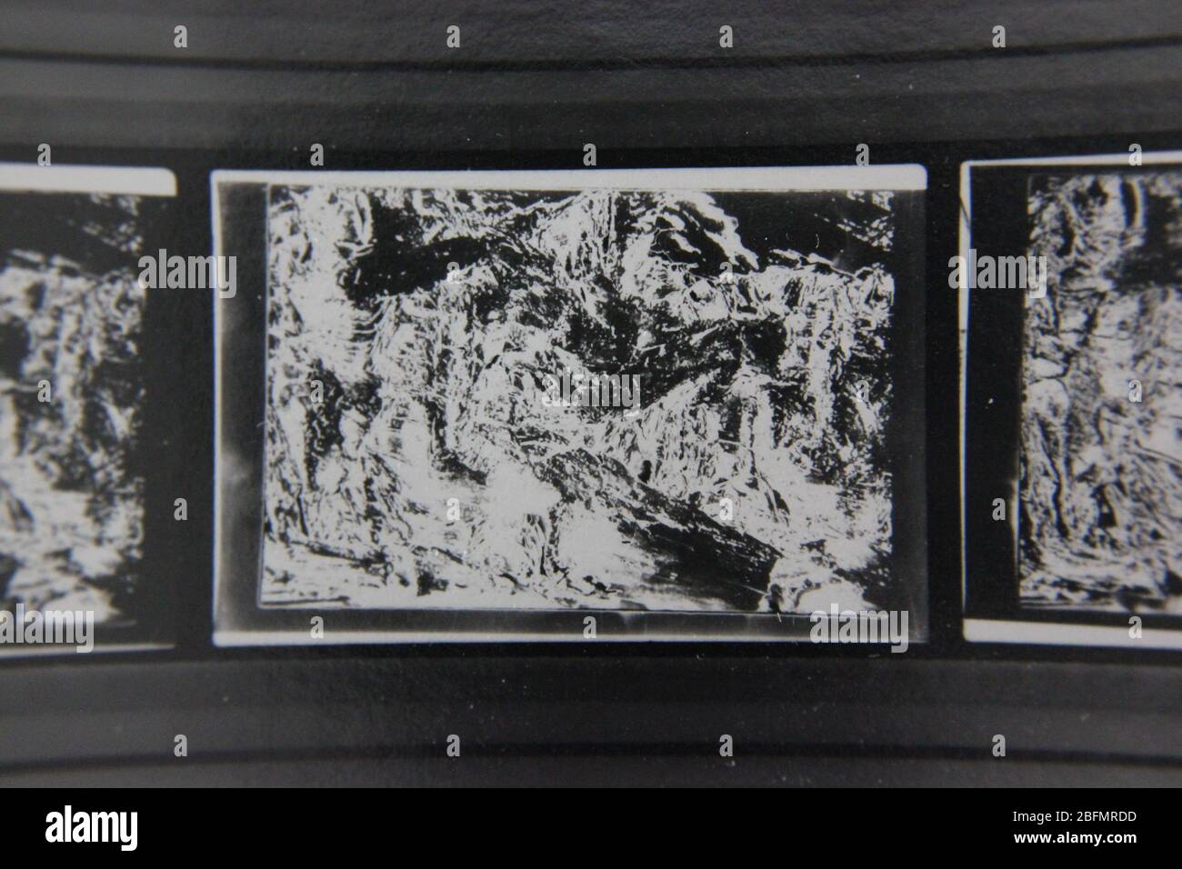 Fine 70s vintage extreme high contrast contact print photography of an ...