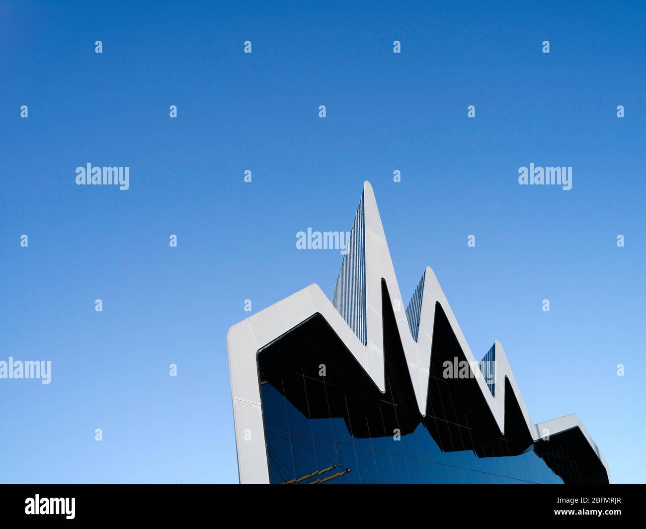 View of the Riverside Museum of transport, designed by the renowned ...
