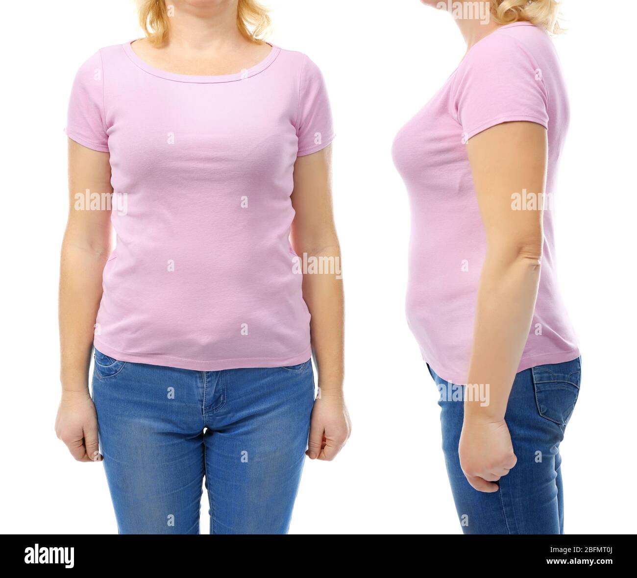 Fat and slim woman's body Stock Photo - Alamy