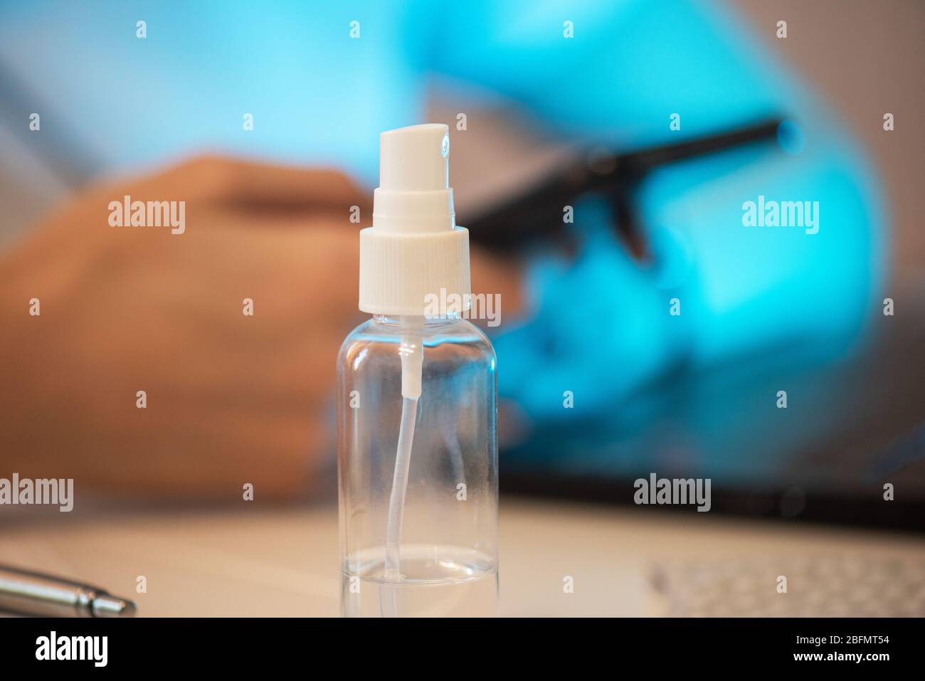 Woman anxiety spray bottle hi-res stock photography and images - Alamy