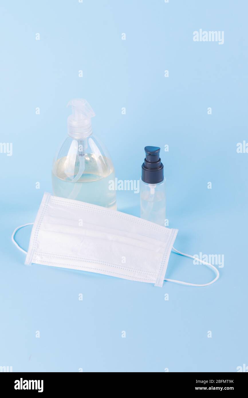 Protective kit for prevention of virus infection, gel hand sanitizer ...