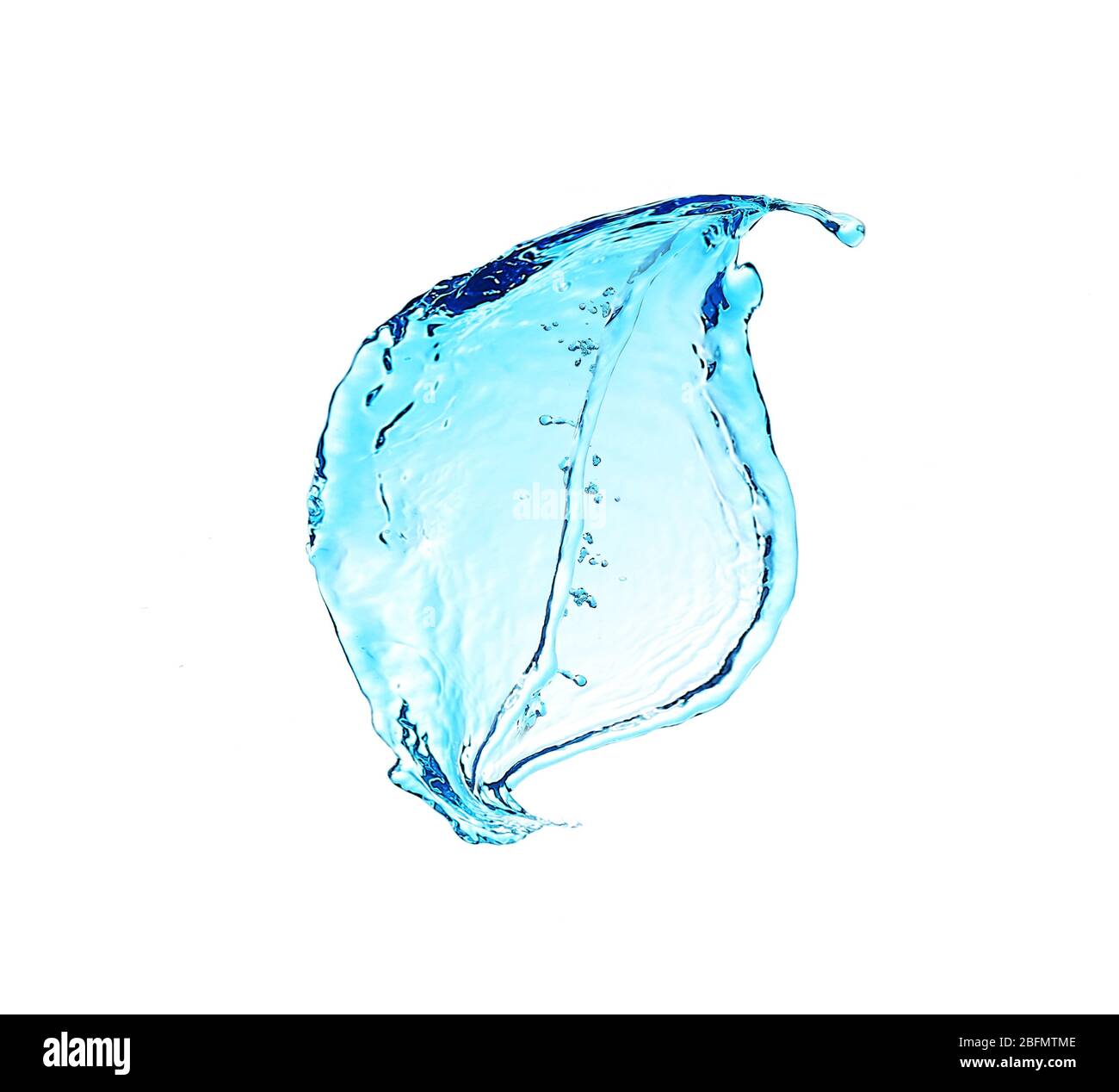 Tree leaf made of water splashes isolated on white Stock Photo - Alamy