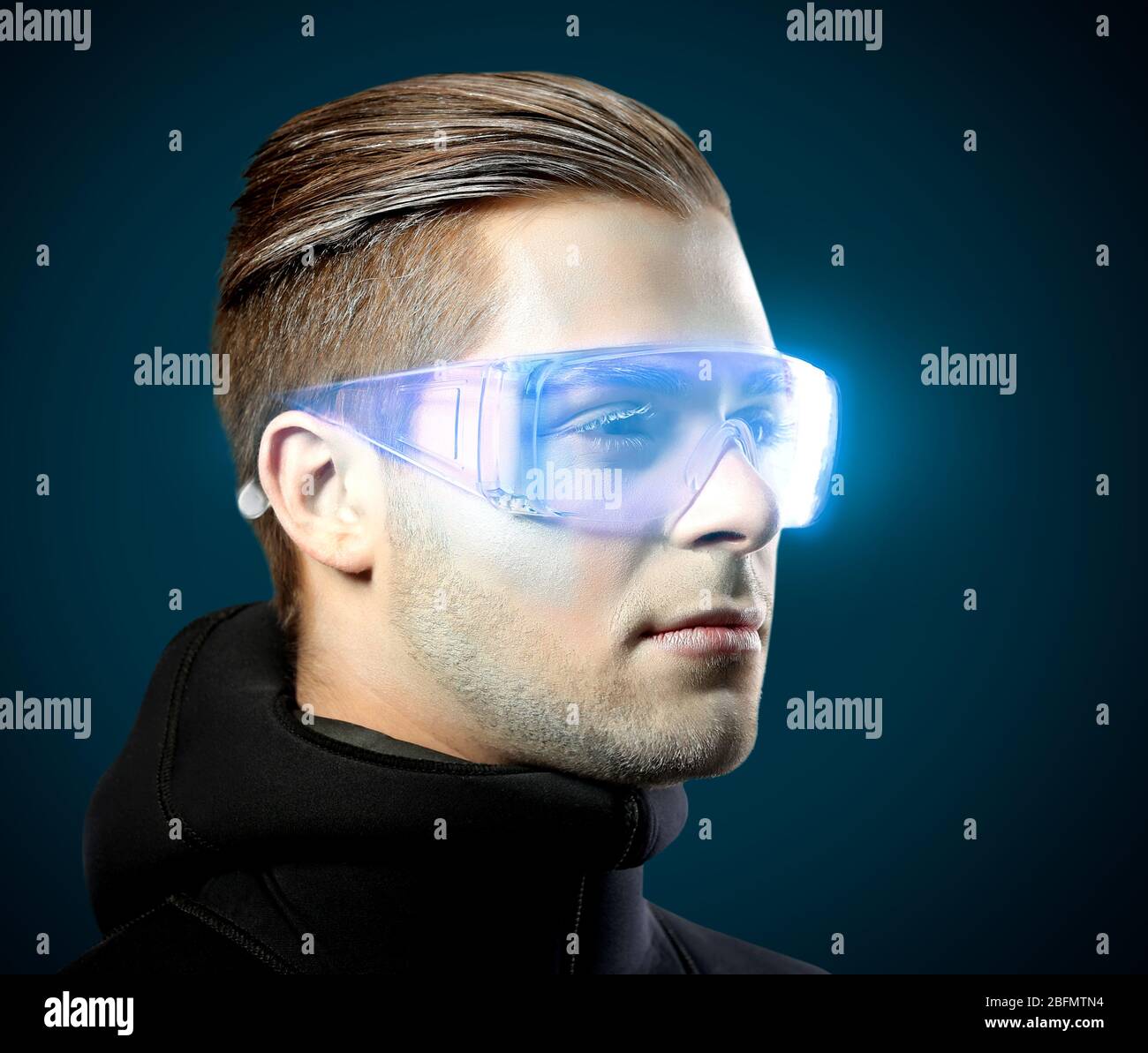 New information hologram futuristic interface hi-res stock photography ...