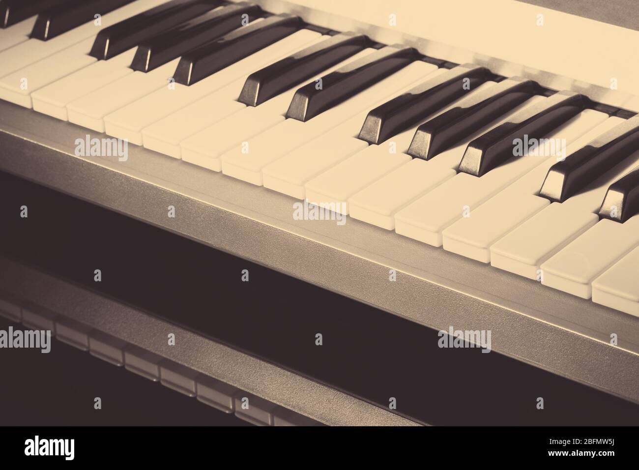 Piano keyboard, close up Stock Photo - Alamy