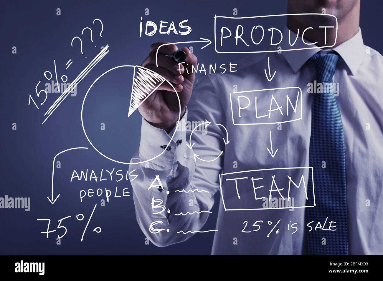 Cloud access man writing on hi-res stock photography and images - Alamy