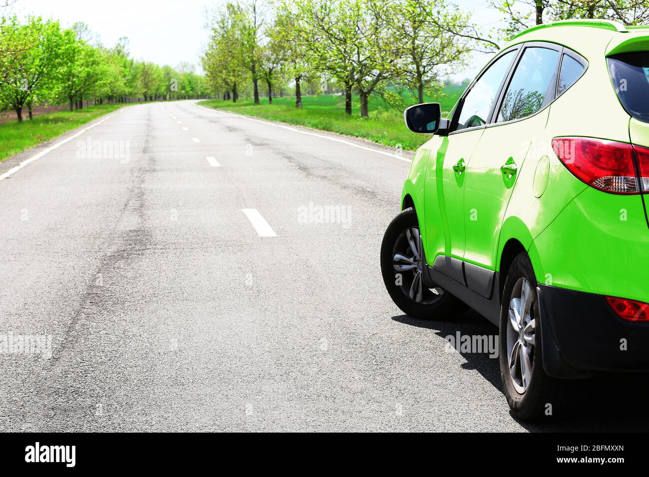 Car on road Stock Photo - Alamy