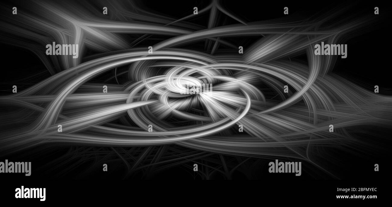 black white swirl effect, digital effect Stock Photo - Alamy