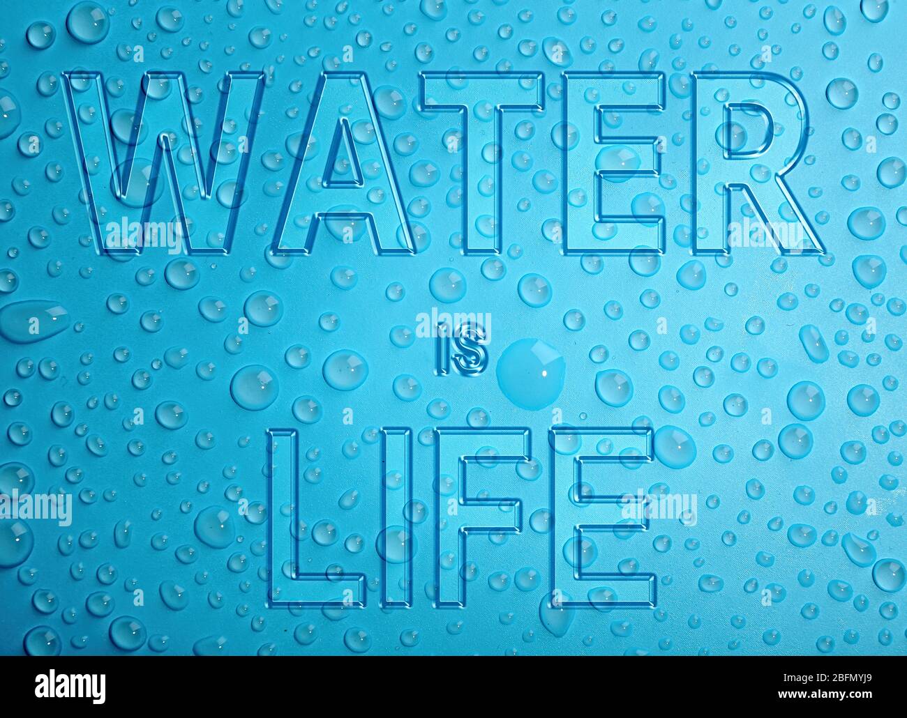 Water is Life text on water drops background Stock Photo - Alamy