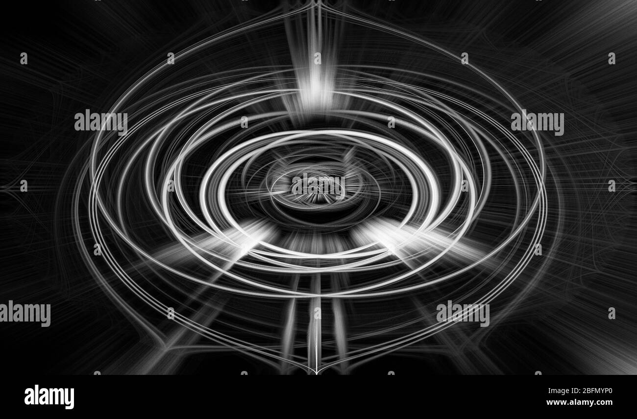black white swirl effect, digital effect Stock Photo - Alamy