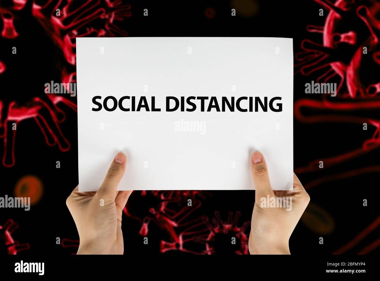 Hand keep sign Social Distancing Stock Photo - Alamy