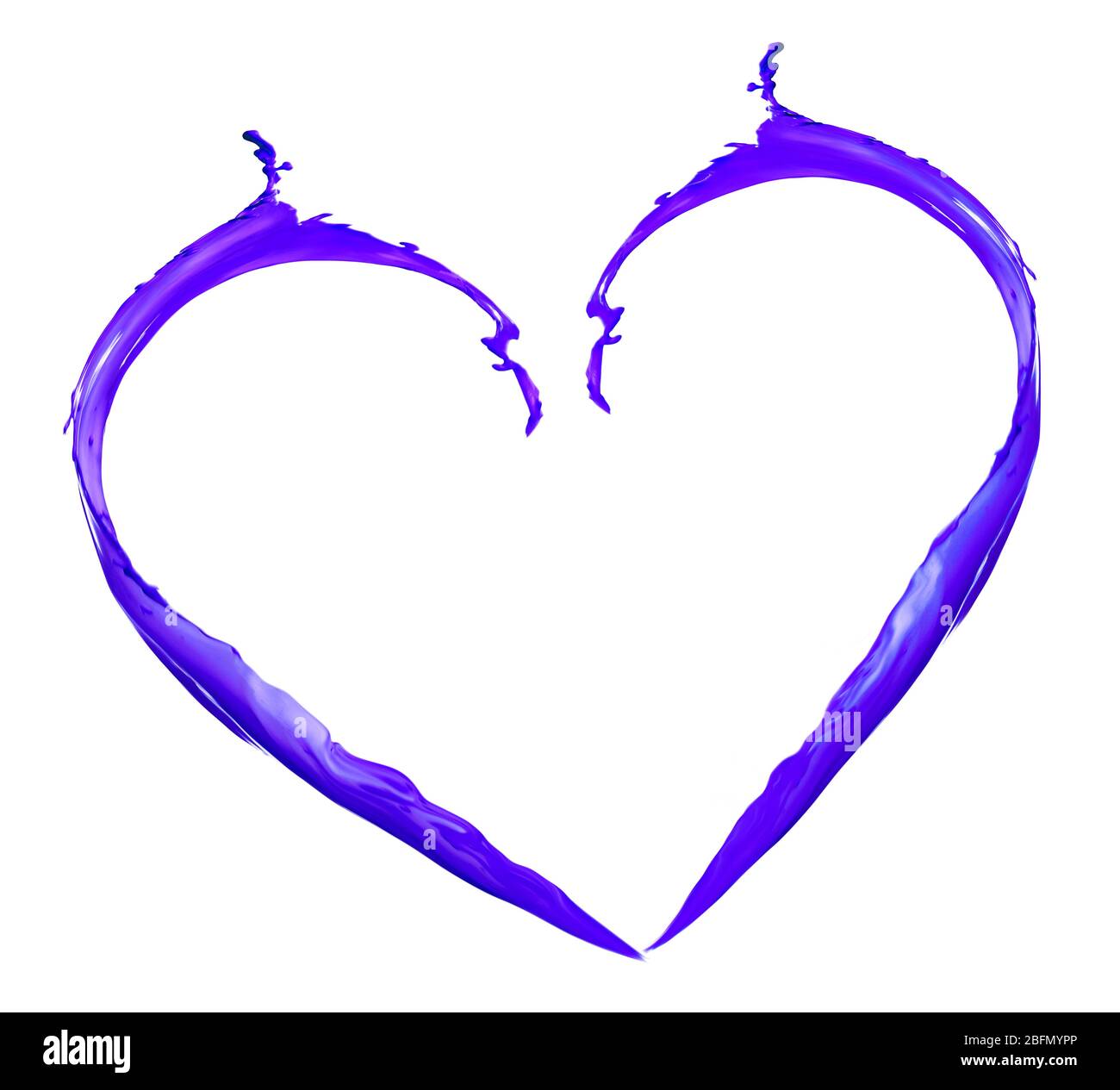 Heart made of paint splash isolated on white Stock Photo - Alamy