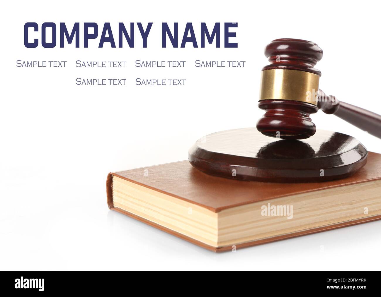 Gavel and book isolated on white Stock Photo - Alamy