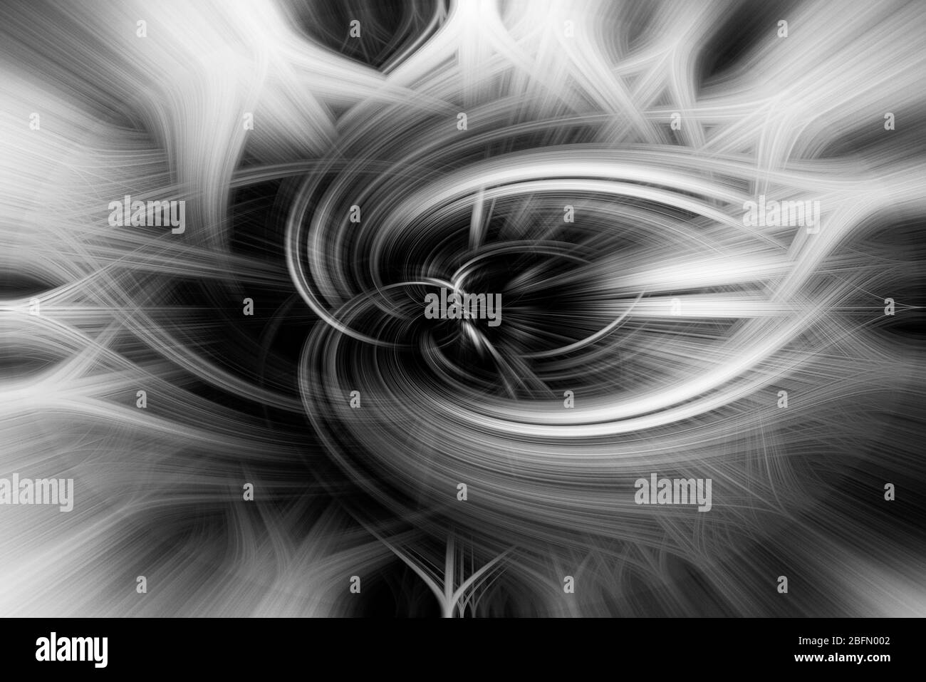 black white swirl effect, digital effect Stock Photo - Alamy